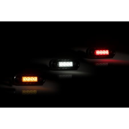 Feu de position rouge 4 leds - modèle clair